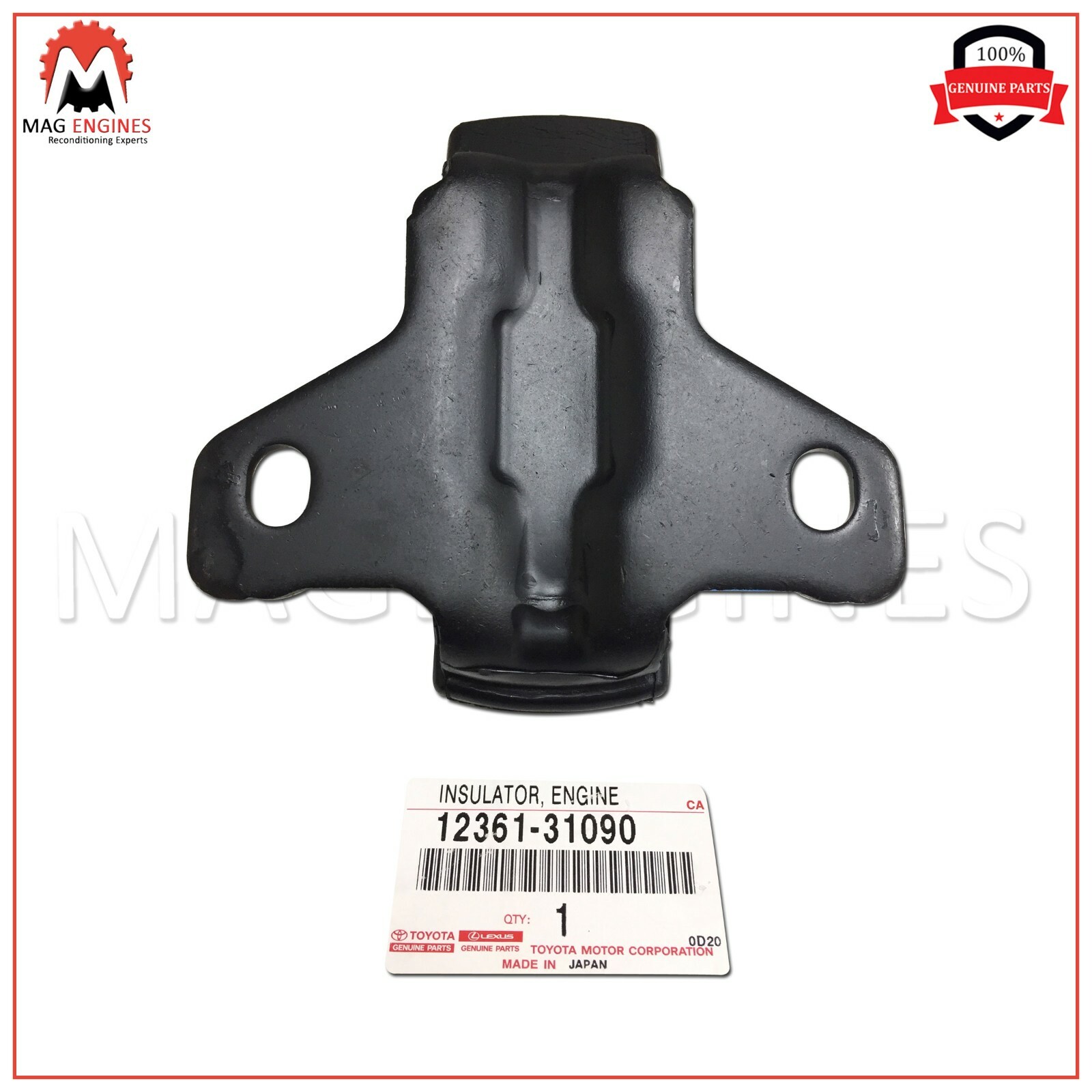 12361-31090 GENUINE OEM INSULATOR, ENGINE MOUNTING, FRONT 1236131090 | eBay
