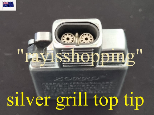 VII SILVER TOP TIP Dual Jet Lighter Insert Double Torch Butane Gas ...