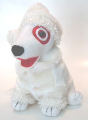 Target Dog Plush Winter White Dog Stuffed Toy Bullseye - Very Rare | eBay