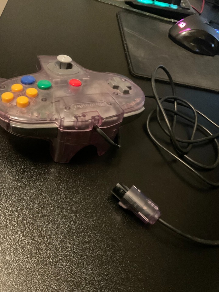 Nintendo N64 Clear Atomic Purple Controller | eBay