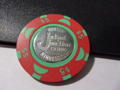 JACKPOT JUNCTION CASINO $5 hotel casino gaming poker chip - Morton, MN ...