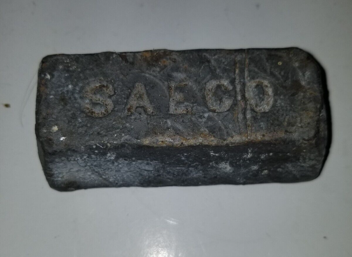 Saeco Molded Lead Bar Hunting Equipment Fishing Weight Vintage ...