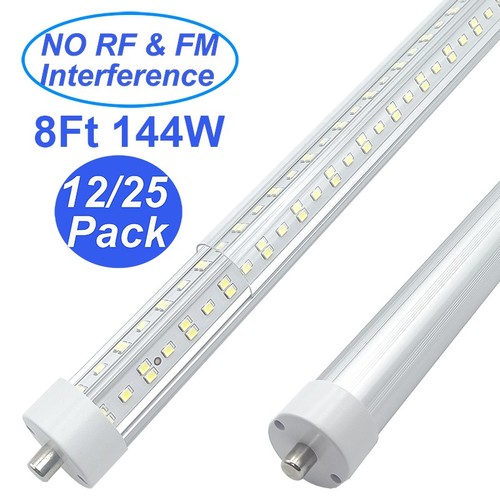 T8 Led Tube Light Bulbs Single Pin 8Ft. Led Replacement For Fluorescent ...