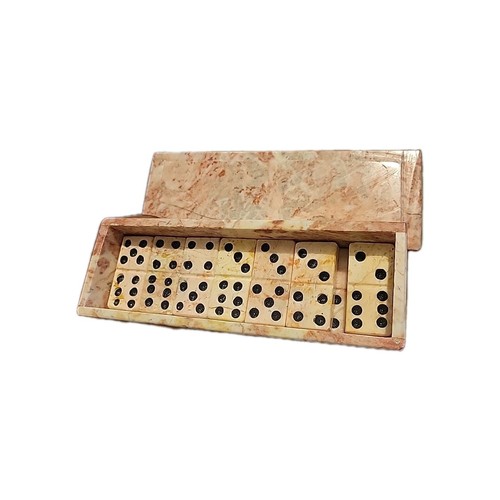 Handcrafted Pink Marble Domino Set from Mexico 7” 28pc | eBay