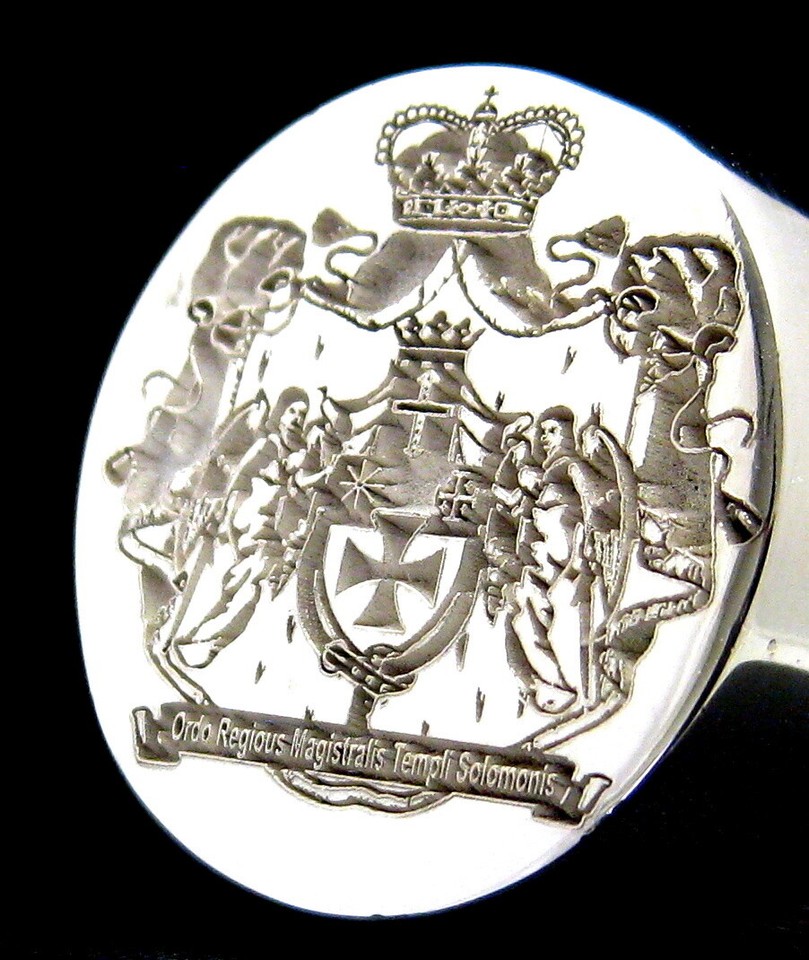 Knights Templar Signet Ring XL 19mm x 17mm Solid Sterling Silver 925 | eBay