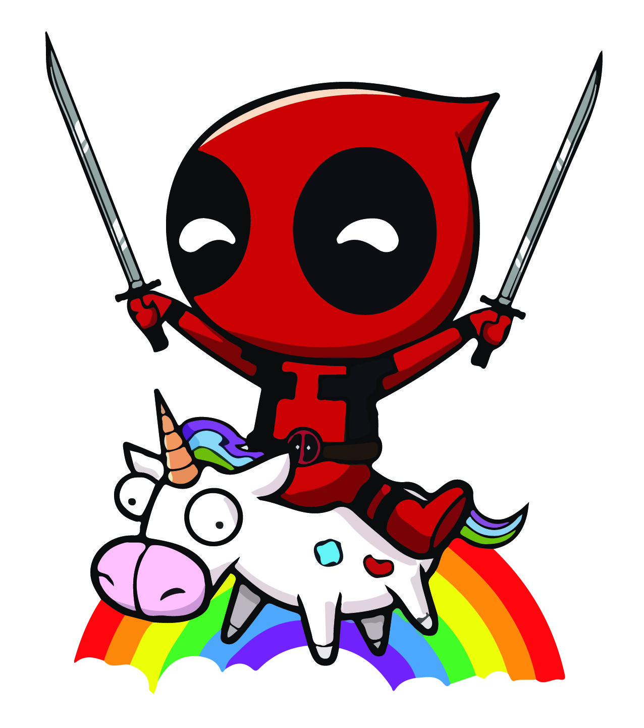 DeadPool Pony Ride 2" - 9.5" Vinyl Decal Stickers | eBay
