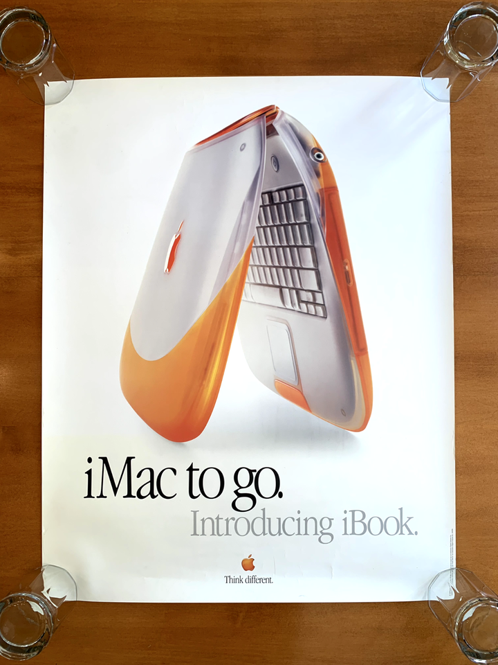1999 Apple iBook Tangerine Orange Clamshell Computer Poster Think ...