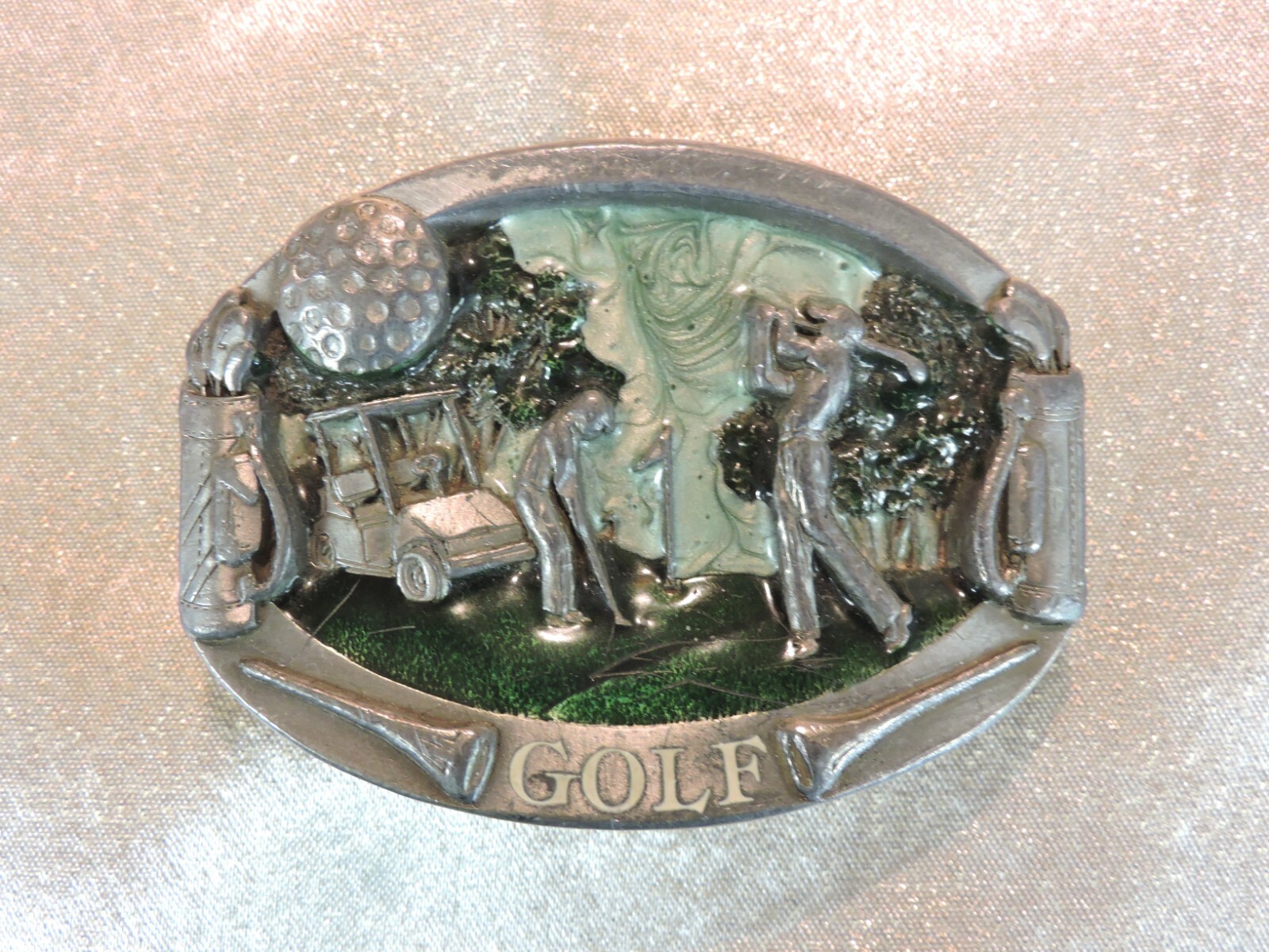 Buckles of America Masterpiece Belt Buckle - Enameled Golf Scene BA-196 ...