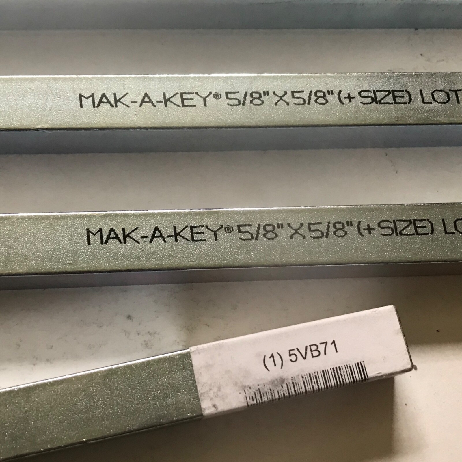 22 pcs Mak-A-Key 12" Low Carbon Steel Oversized Key Stock Zinc Finish 5 ...