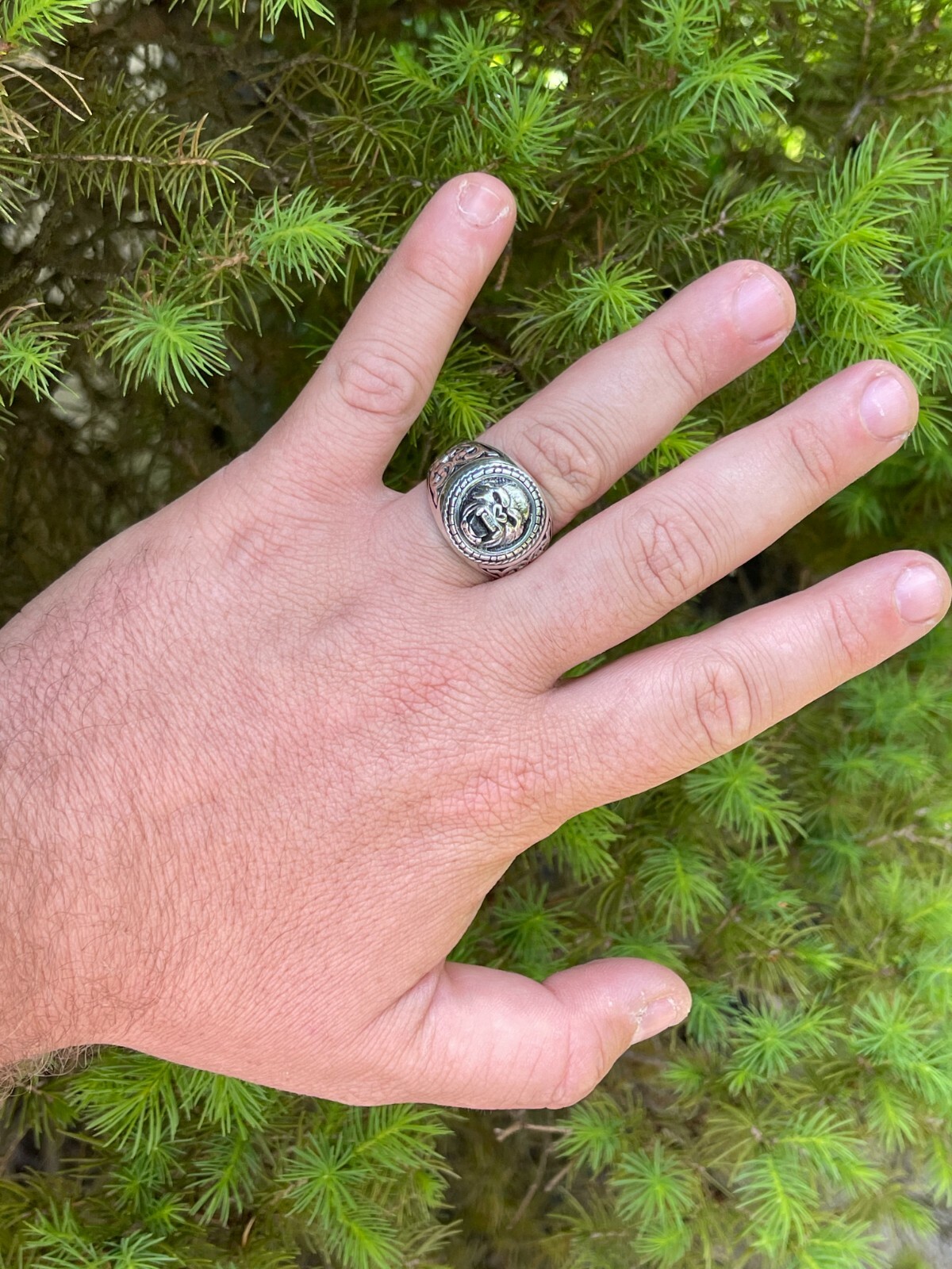 Real 925 Sterling Silver Mens Plain Gorilla Monkey Ape Ring Sz 7 8 9 10 ...