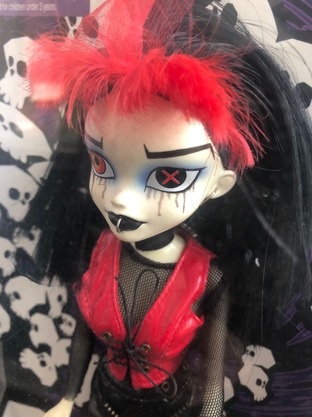 Very Rare Bleeding Edge Goth Doll Malice Red Fringe | eBay