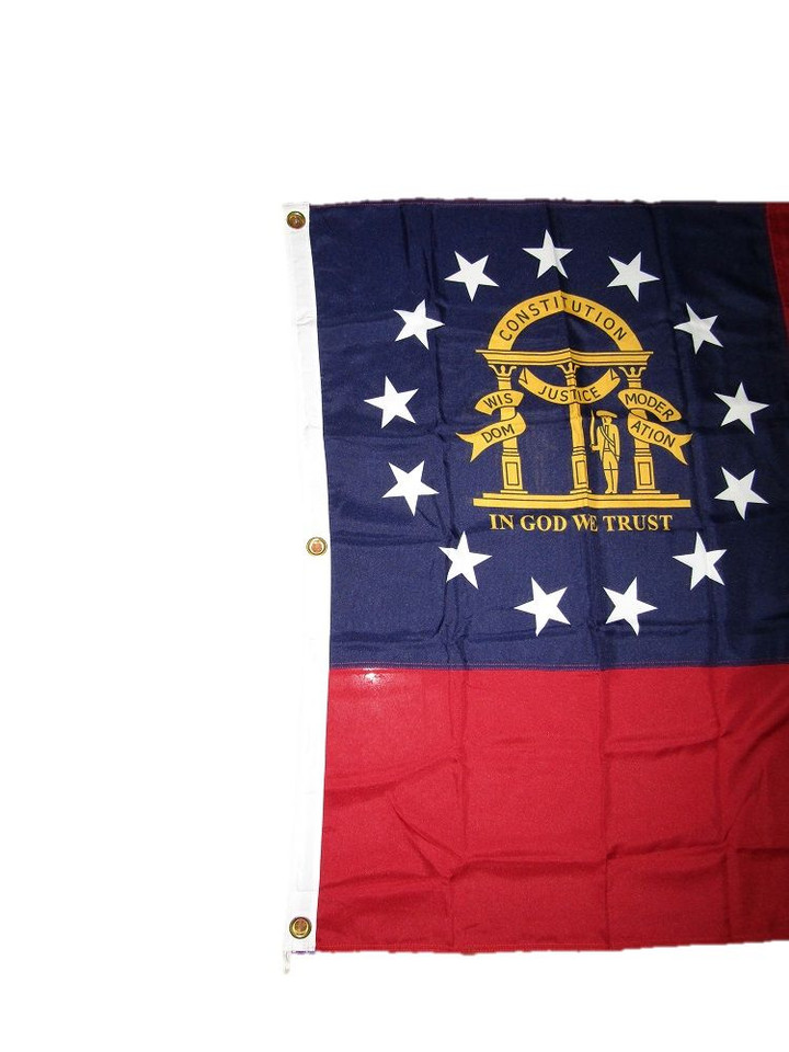 4x6 Embroidered Sewn State of Georgia Double Sided 2ply 600D Nylon Flag ...