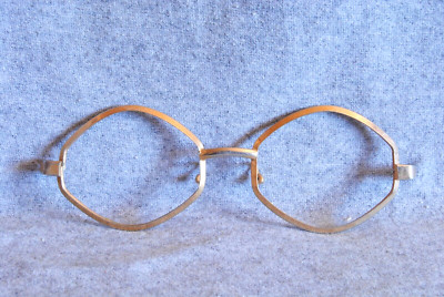 vintage eyeglass frame front gold 5-3/8 | eBay