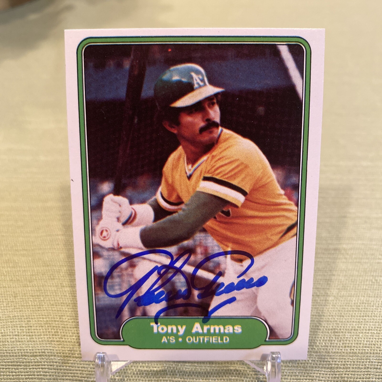 1982 Fleer #85 Tony Armas Oakland A's Signed Autographed Baseball Card ...