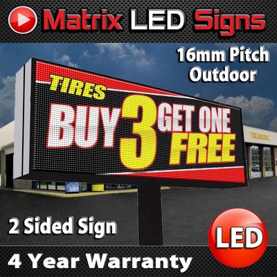 LED Sign Outdoor Full Color Double Sided LED Programmable Message ...