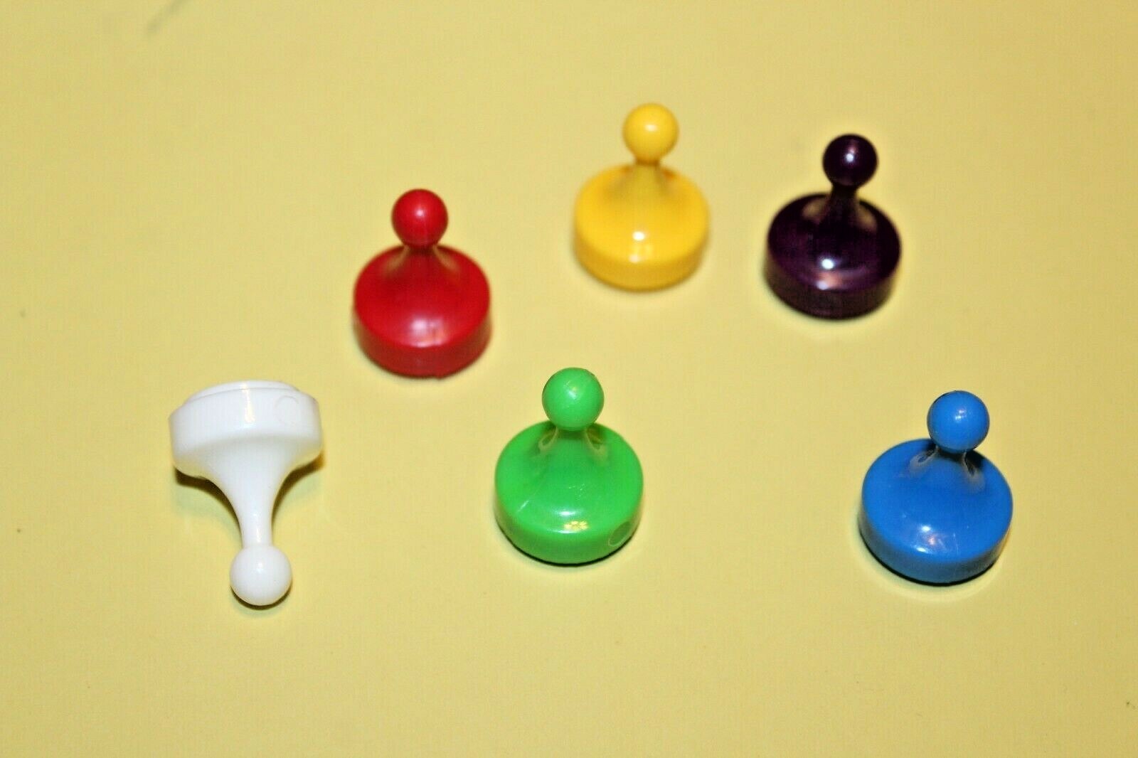 Clue Board game suspect plastic pawns tokens replacement lot 6 pcs full ...