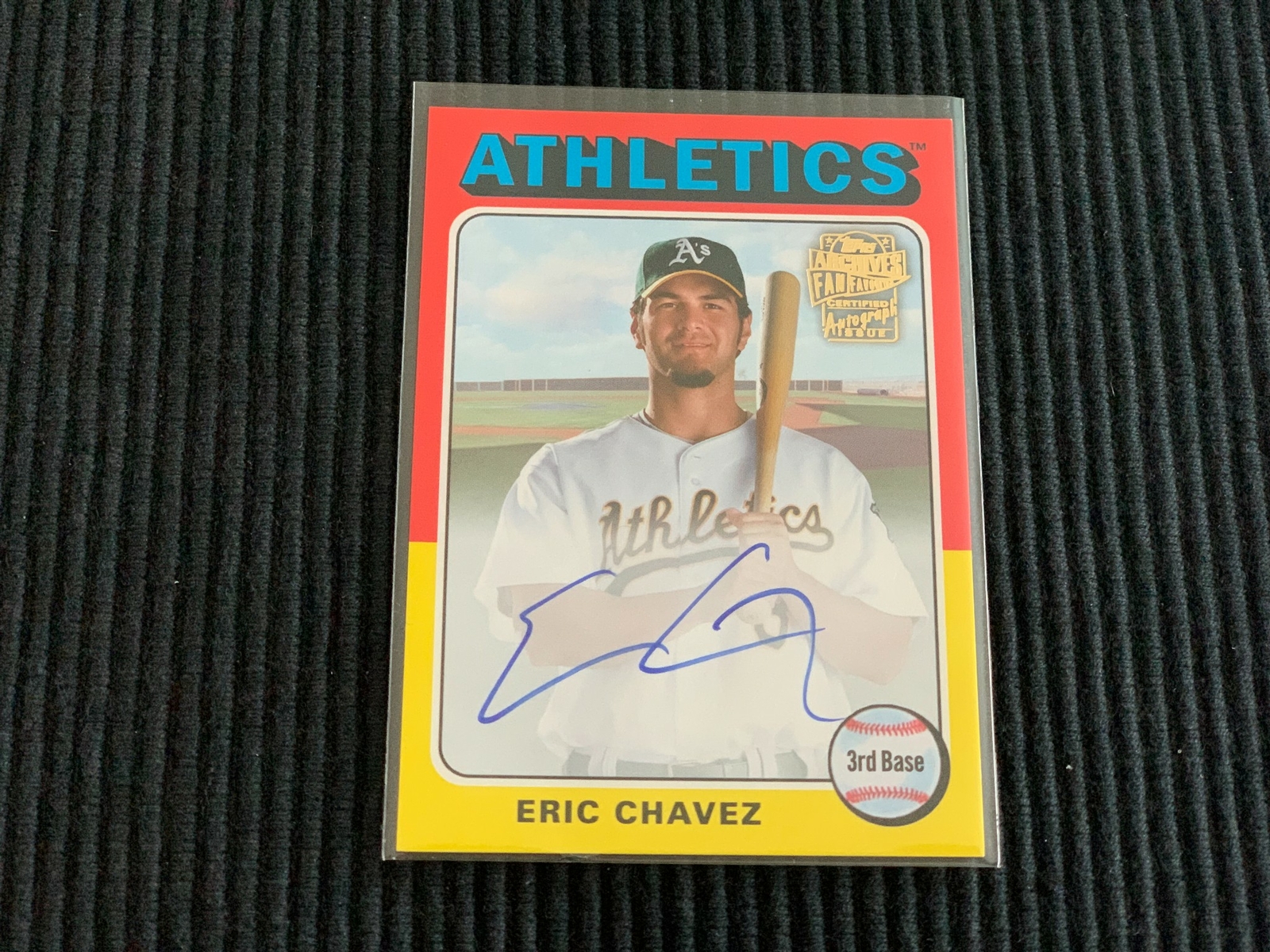2021 TOPPS ARCHIVES ERIC CHAVEZ *FAN FAVORITE AUTO* ATHLETICS | eBay