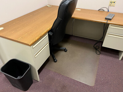 L Shaped Desk, HON File Cabinet, Drafting Table, HON Book Case ...