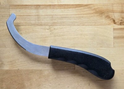 Brand New Bot Egg Knife, 8" Long, Stainless Steel Blade, Black Plastic ...