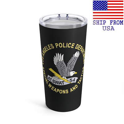 Los Angeles Police Dept. SWAT LAPD 20oz Stainless Steel Tumbler Cup Mug ...
