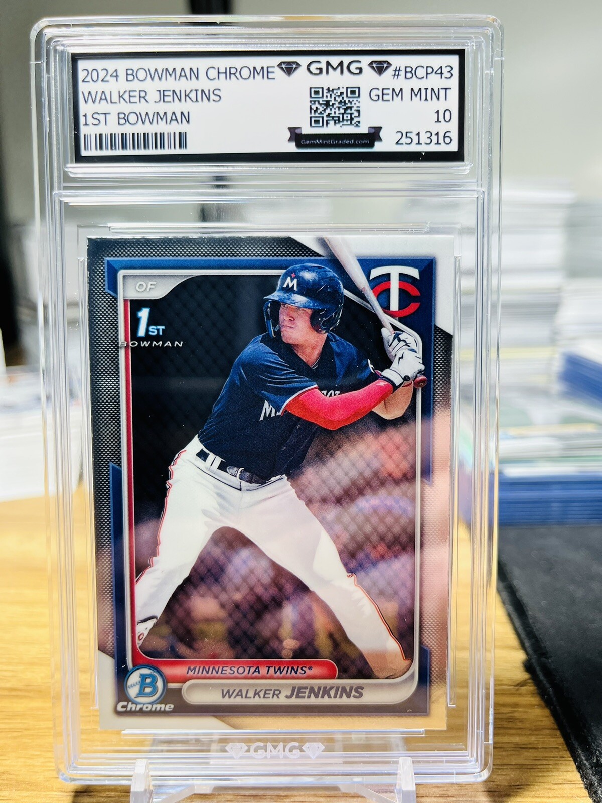 2024 Bowman Chrome Walker Jenkins 1st Bowman GMG Graded 10 Gem Mint 💎 ...