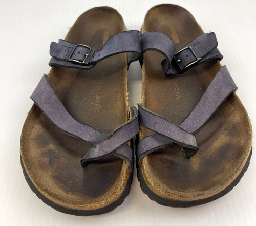 Birkenstock Papillio Women’s 38 Lavender Suede Leather Mayari Toe Loop ...