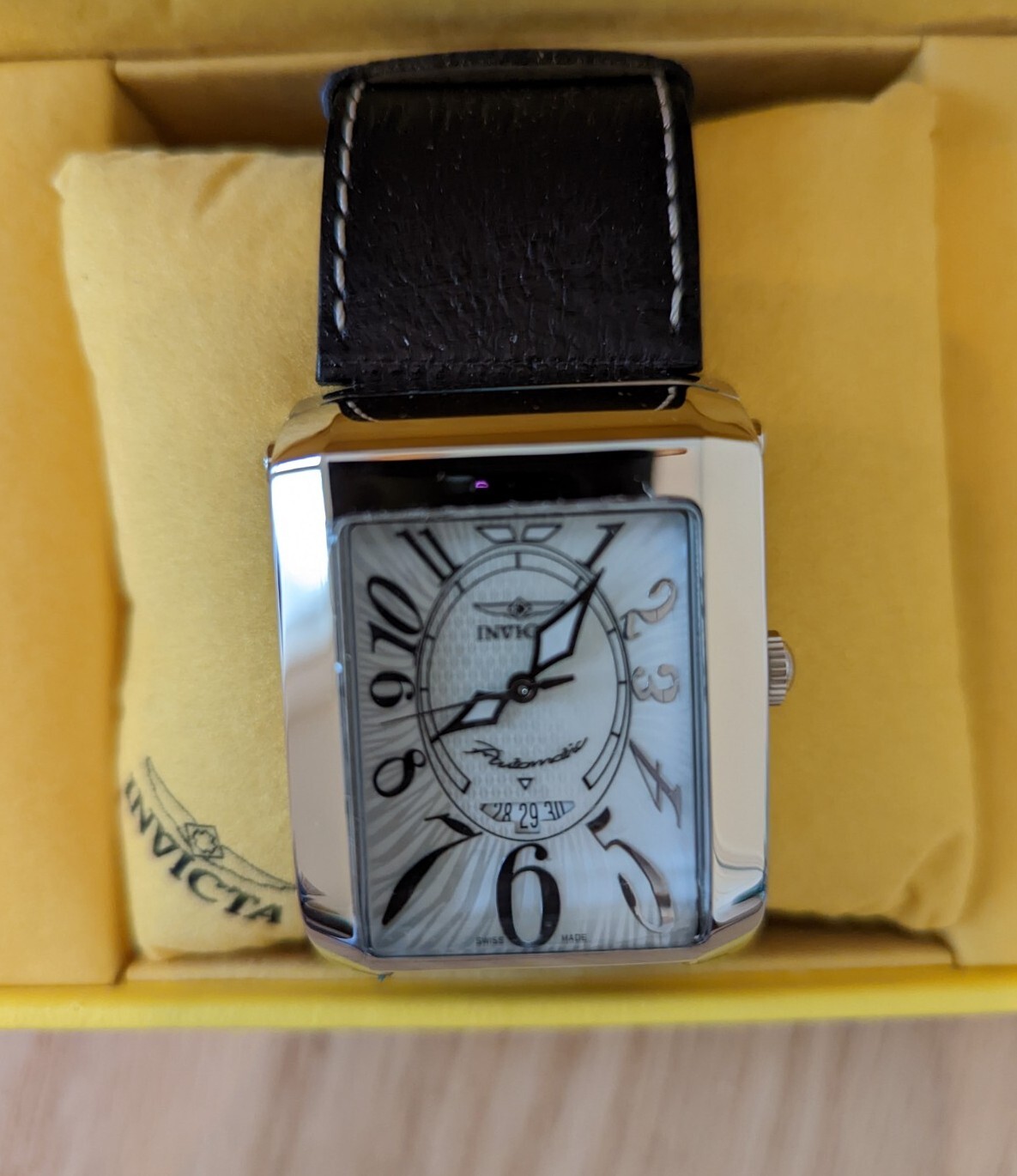 Rare Invicta Mens Auto Swiss Made Flip Case Times Square Model 2411 NEW ...