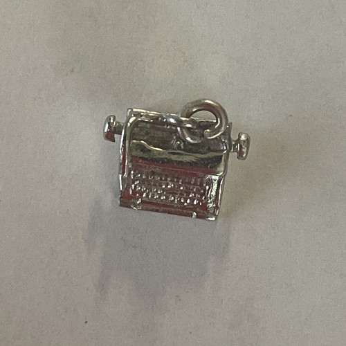 Typewriter charm, silver in color, unknown metal | eBay