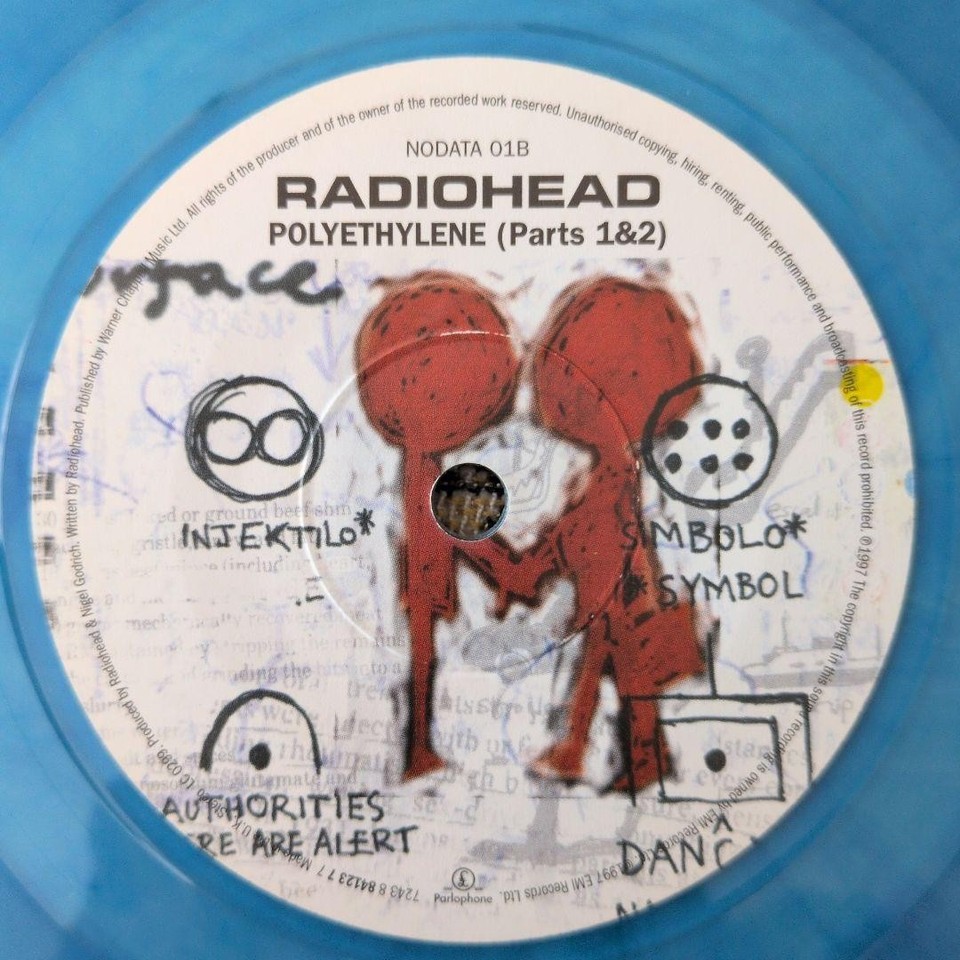 Radiohead Paranoid Android 7" Blue Translucent Vinyl Limited Edition ...