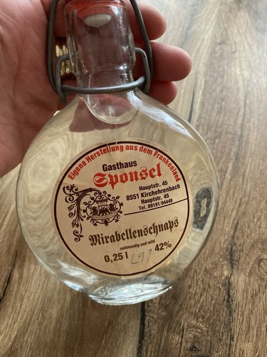 Kellerfund Sponsel Mirabellen Brand 42 %vol. Alte Flasche | eBay.de