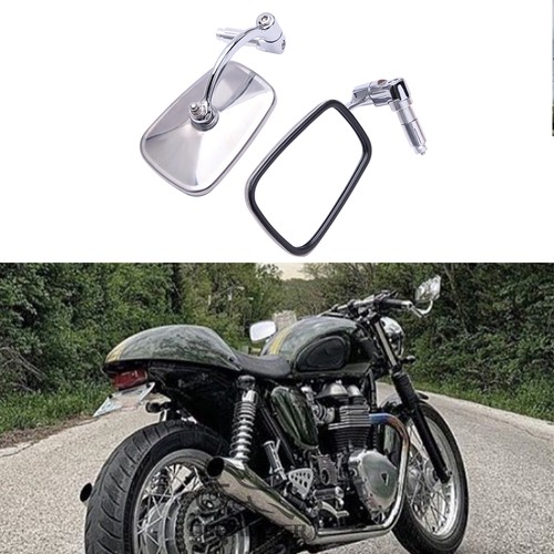 7/8" Motorcycle Chrome Bar End Rear Mirror For Triumph Thruxton 900 ...