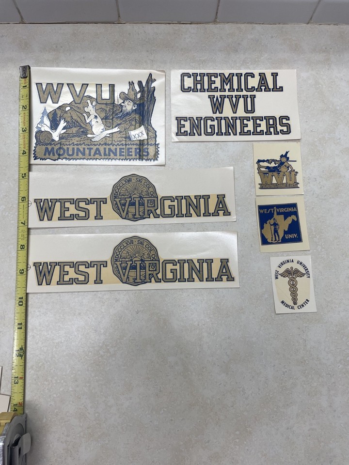 Vintage Angelus Decal - West Virginia University Mountaineers | eBay UK