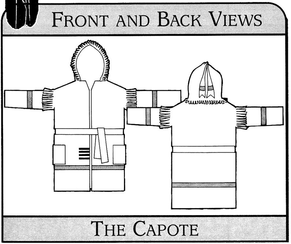 Missouri River Capote Hooded Blanket Coat Sewing Pattern - Buckskinners ...