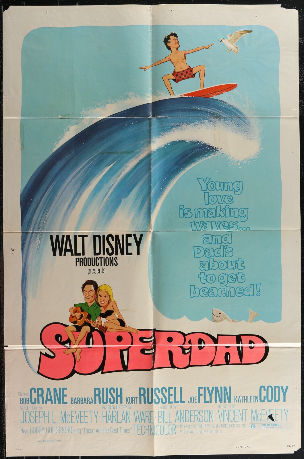 Superdad (1973) - original movie poster - Kurt Russell - Bob Crane - Disney | eBay
