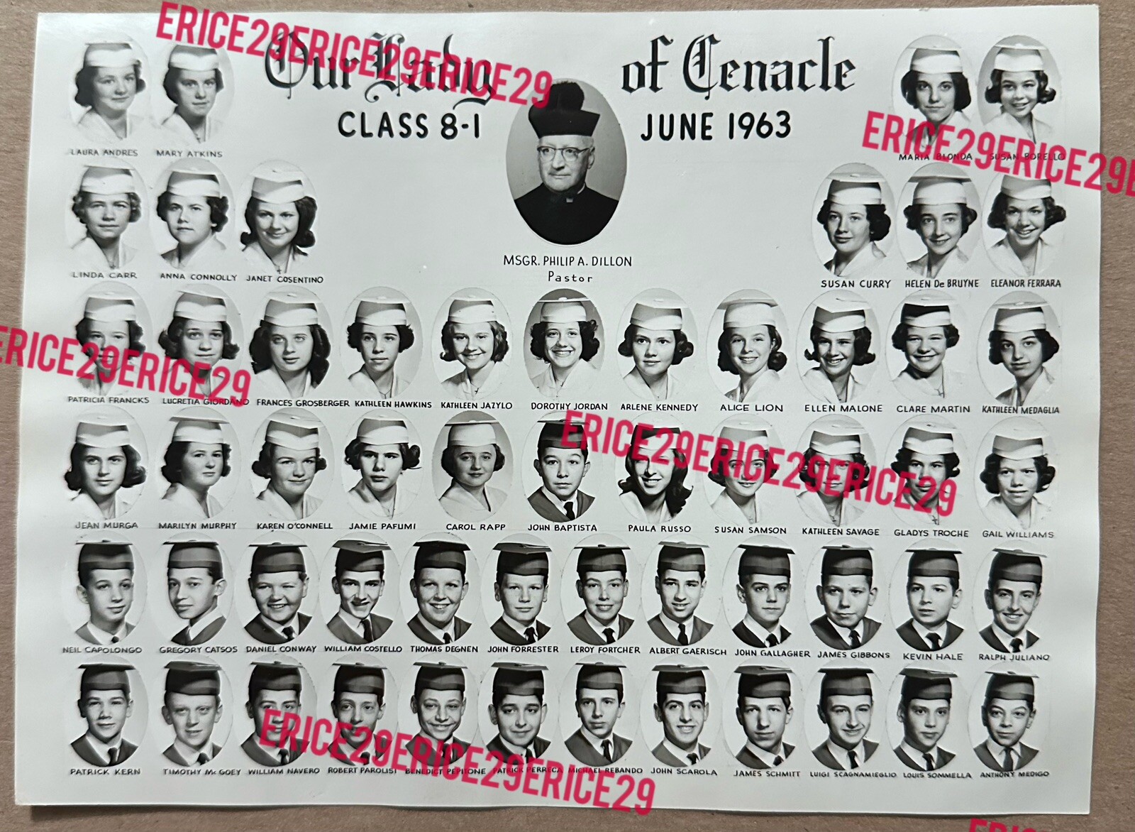 1963 Our Lady Of The Cenacle Richmond Hill, New York Class 8-1 School ...