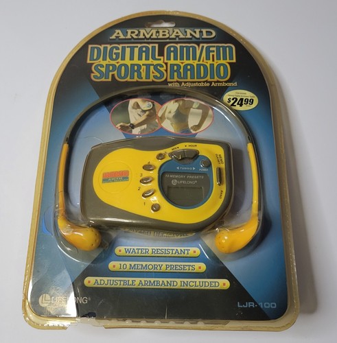 Armband Sport AM/FM Radio Adjustable Strap Water Resistant Headphones ...