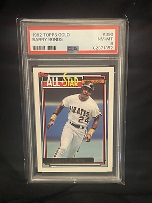 1992 Topps Gold # 390 Barry Bonds All-Star PSA 8 | eBay