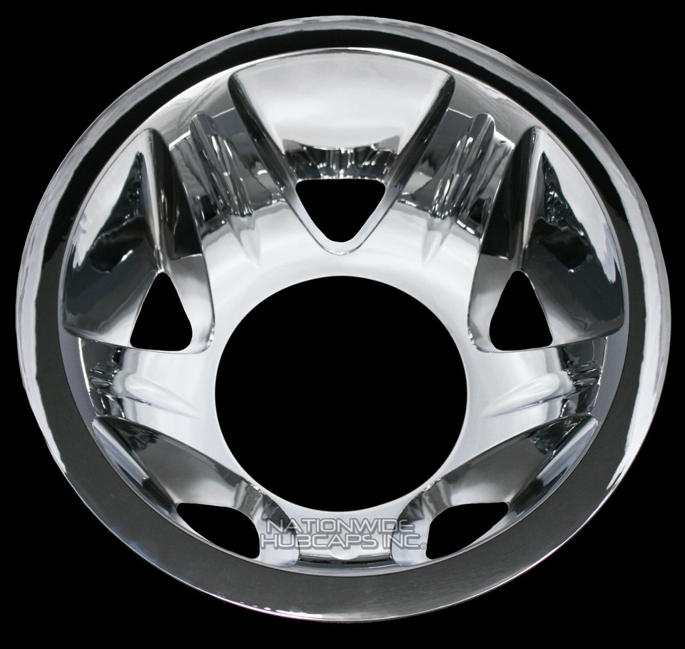 4 Chrome 08-10 Silverado Sierra 3500 17" Dually Wheel Simulators Dual ...