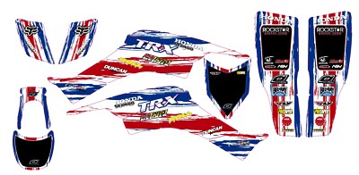 Fits Honda TRX 400 1999 01 02 03 04 05 06 2007 graphic kit TRX 400ex ...