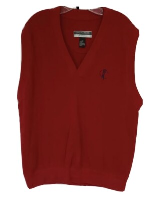Men's Golf Classics by Munsingwear Brick Red Sweater Vest Sleeveless ...