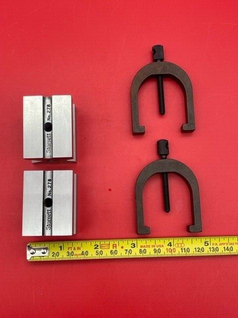 Starrett 278 V-Blocks & Clamps Set, 1" Capacity, 1-1/4" Wide, 1 5/8 ...