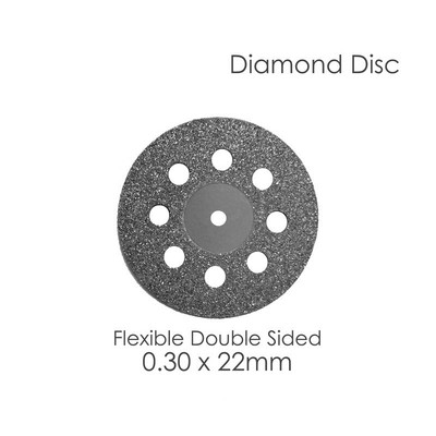 1 Diamond Disc For Your Dental Lab Double Sided .30 x 22mm Disk | eBay