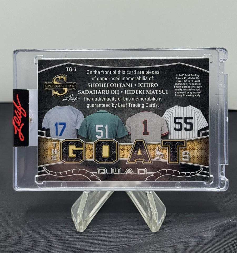 2025 Leaf Spectacular Shohei Ohtani Ichiro Sadaharu Oh Matsui GOATS ...