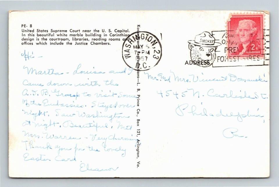 United States Supreme Court, Washington DC, c1957 Vintage Postcard | eBay