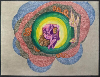 Larry Volk drawing: "The Body Mind!!" 20" x 26" | eBay