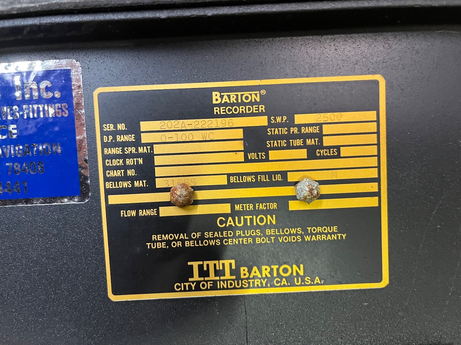 Barton 202 Gas flow measuring device | eBay