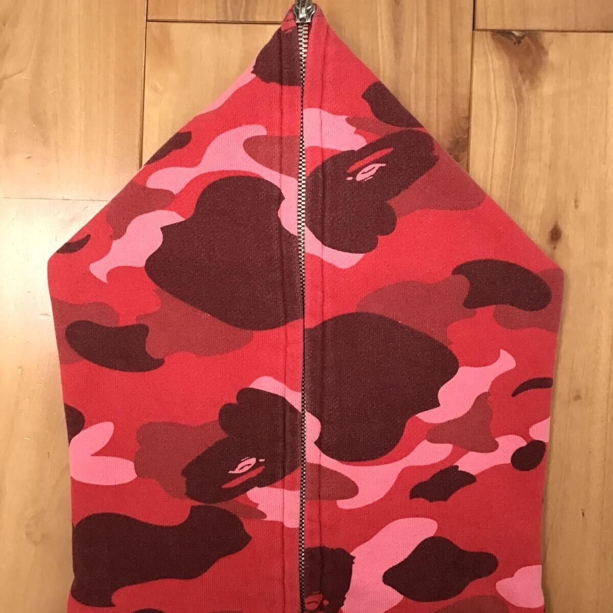 Swarovski BAPE logo full zip hoodie red camo A Bathing Ape Swarovski BAPE logo full zip hoodie red camo A Bathing Ape