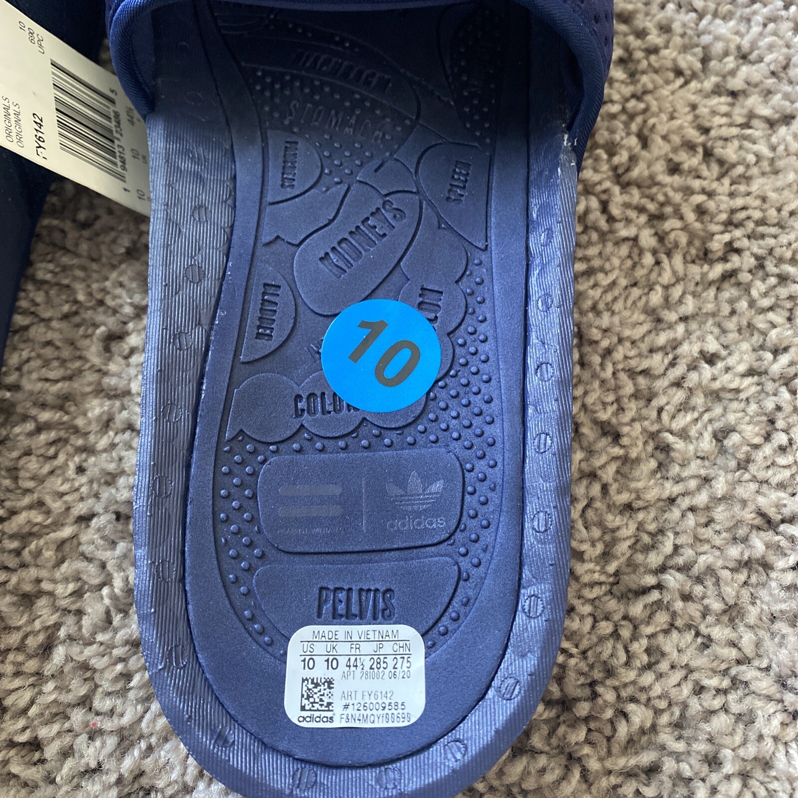 Pharrell Wlliams x Adidas Chancletas HU Navy Blue Slides FY6142 Men ...