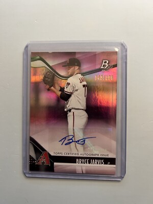 Bryce Jarvis Auto 2021 Bowman Platinum TOP-100 Arizona Diamondbacks #’d ...