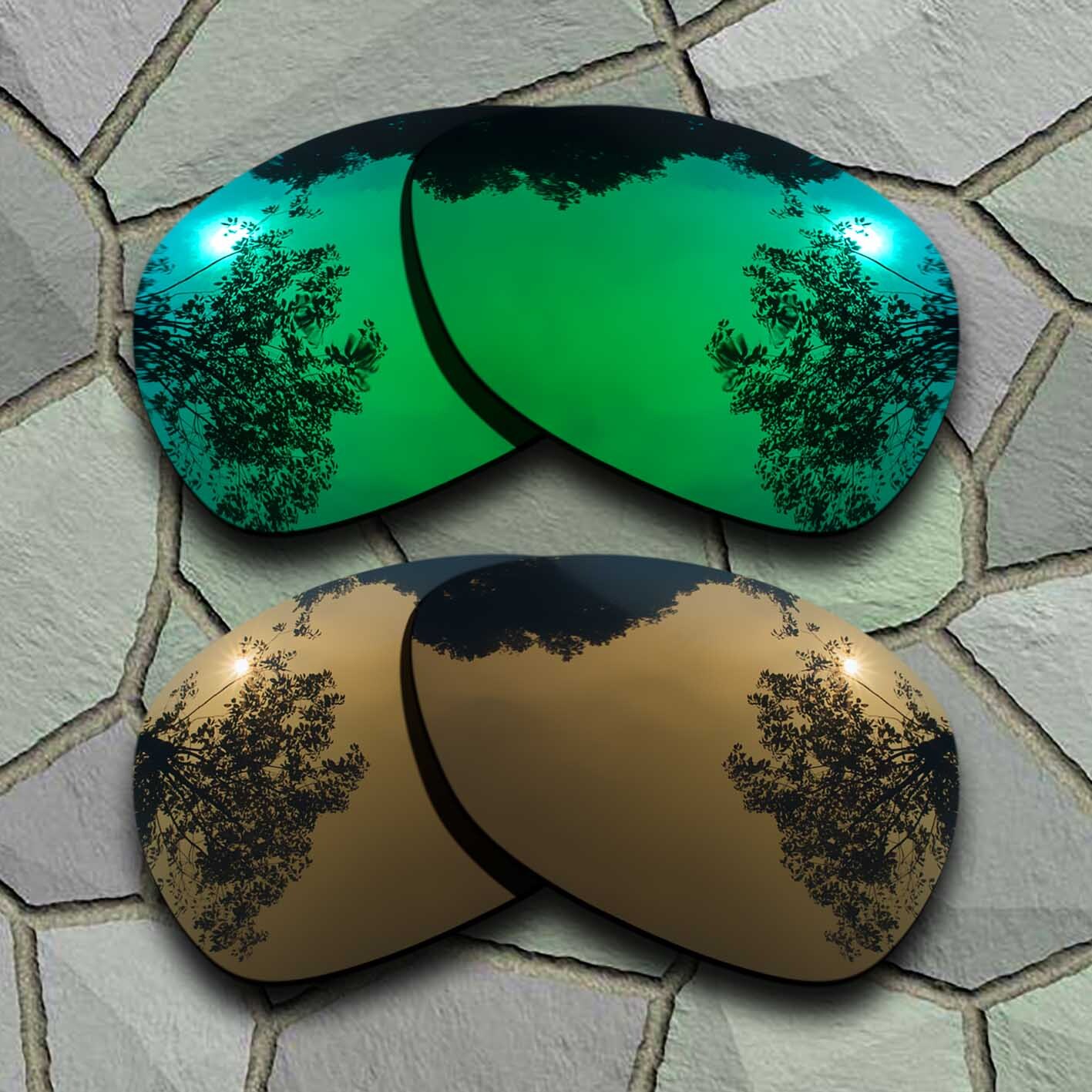 US Jade Green&Bronze Copper Polarized Lenses Replacement For-Oakley ...